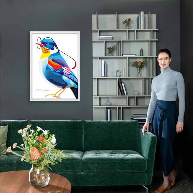 主張する鳥 送料無料 お部屋たのしいseiのアート イラスト ポスター アートポスター アート/sei検索 2977 | iichi 日々の暮らしを心地よくするハンドメイドやアンティークの ...