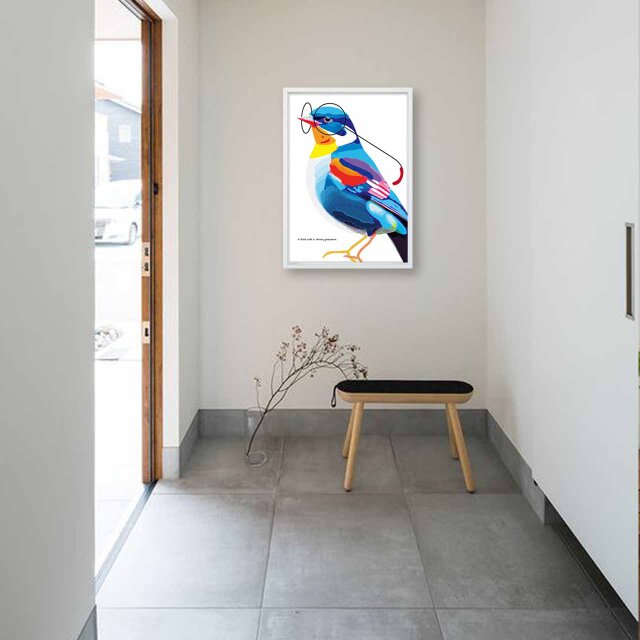 主張する鳥 送料無料 お部屋たのしいseiのアート イラスト ポスター アートポスター アート/sei検索 2977 | iichi 日々の暮らしを心地よくするハンドメイドやアンティークの ...