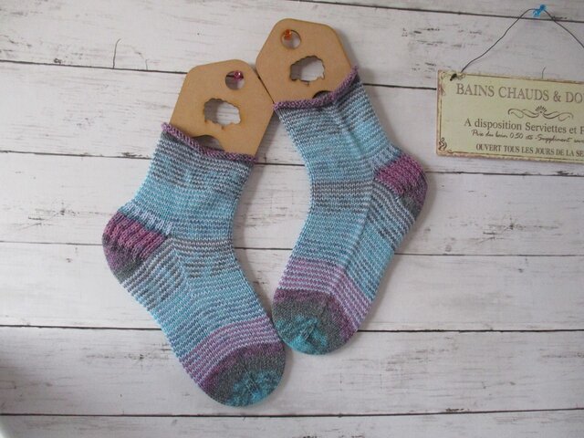 冷え取りソックス Opal Cotton 9841＆KFS 215 コットンアクア | iichi 日々の暮らしを心地よくするハンドメイドやアンティークのマーケットプレイス