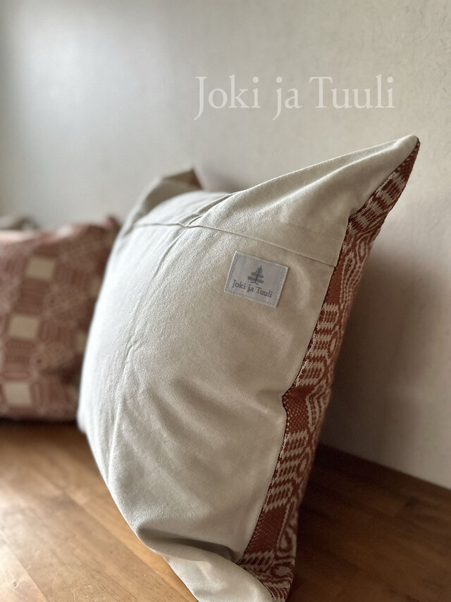 cushion cover[手織りウールクッションカバー] レンガNo.1 | iichi 日々の暮らしを心地よくするハンドメイドやアンティークのマーケットプレイス