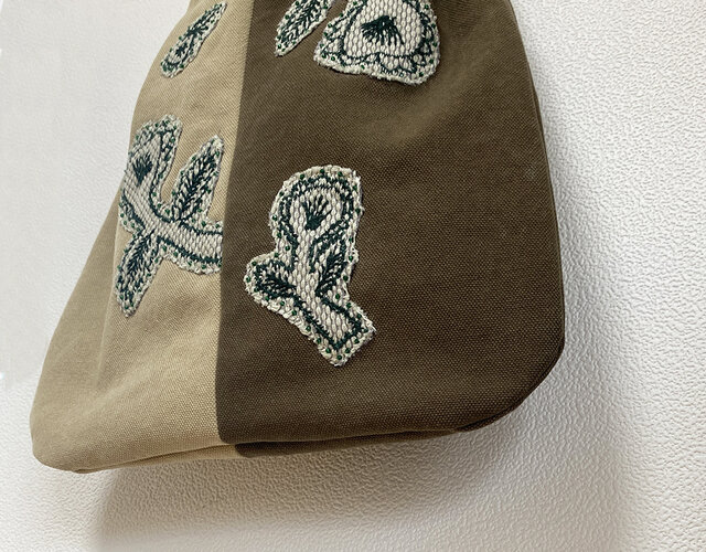 ミナペルホネン「yume」アップリケかばん | iichi 日々の暮らしを心地よくするハンドメイドやアンティークのマーケットプレイス