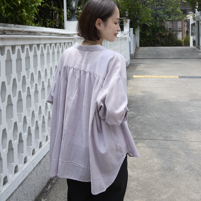 ふんわり柔らかライトコットン 羽織る コットン シャツ シルバーグレー 0674Grey | iichi 日々の暮らしを心地よくするハンドメイドやアンティークのマーケットプレイス