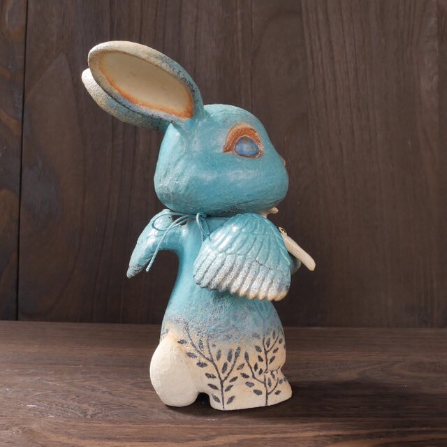 翼の空色葉影うさぎとアヒル no.35 | iichi 日々の暮らしを心地よくするハンドメイドやアンティークのマーケットプレイス