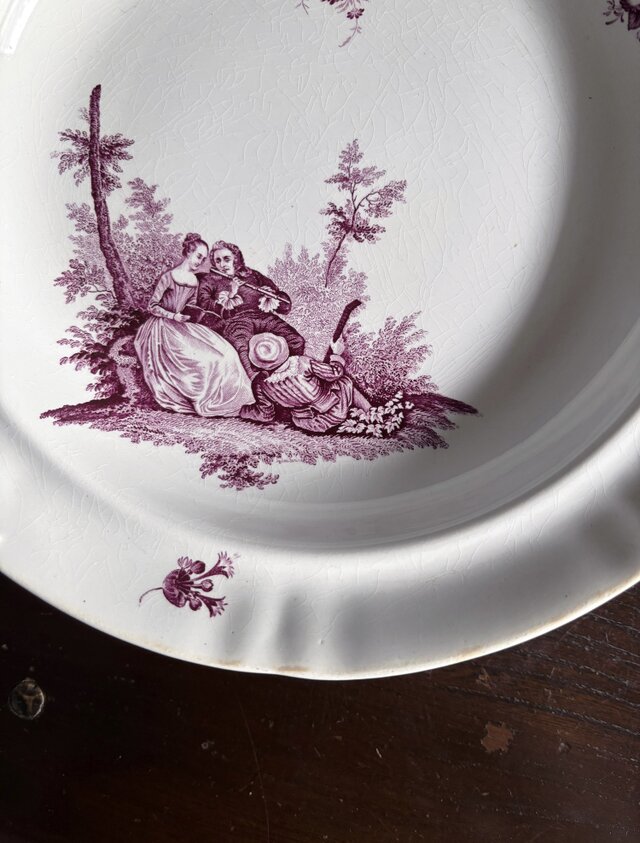 クレイユモントロー ワトー コンポティエ 0502143 | iichi 日々の暮らしを心地よくするハンドメイドやアンティークのマーケットプレイス