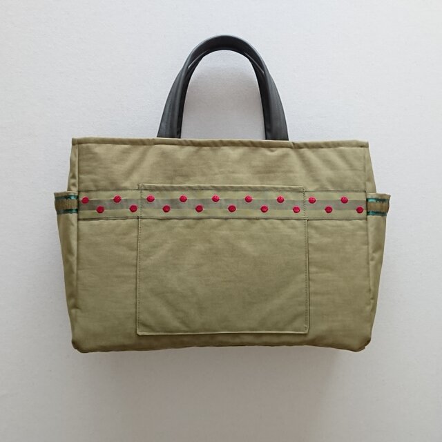 GREEN FRANCE RIBBON BIG STANDARD BAG | iichi 日々の暮らしを心地よくするハンドメイドやアンティークのマーケットプレイス