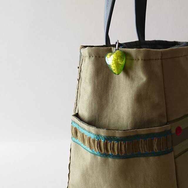 GREEN FRANCE RIBBON BIG STANDARD BAG | iichi 日々の暮らしを心地よくするハンドメイドやアンティークのマーケットプレイス