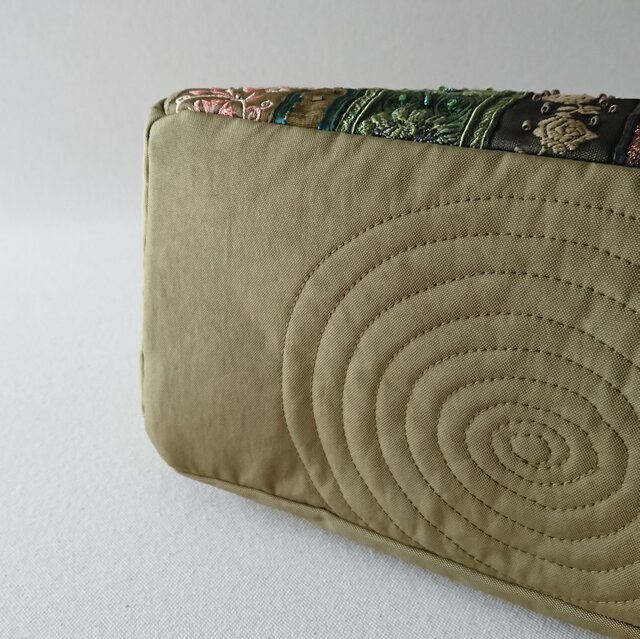 GREEN FRANCE RIBBON BIG STANDARD BAG | iichi 日々の暮らしを心地よくするハンドメイドやアンティークのマーケットプレイス