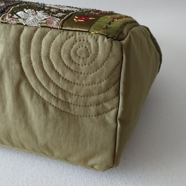 GREEN FRANCE RIBBON BIG STANDARD BAG | iichi 日々の暮らしを心地よくするハンドメイドやアンティークのマーケットプレイス