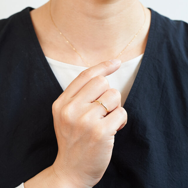 スター K18YG ダイヤモンド リング | iichi 日々の暮らしを心地よくするハンドメイドやアンティークのマーケットプレイス