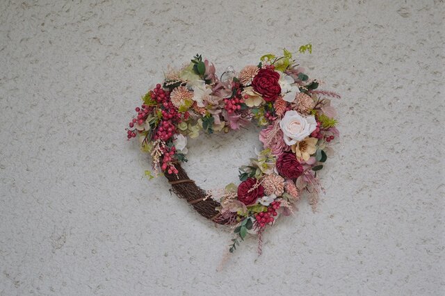 【2025母の日】Thanksハートwreath | iichi 日々の暮らしを心地よくするハンドメイドやアンティークのマーケットプレイス