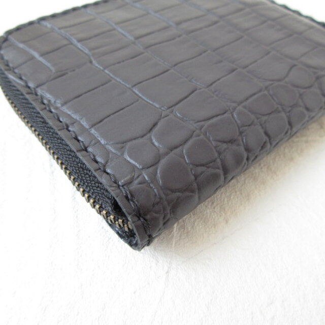 《牛革》L字ファスナー・コインケース・型押しクロコ・0482 | iichi 日々の暮らしを心地よくするハンドメイドやアンティークのマーケットプレイス