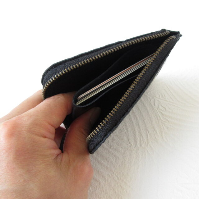 《牛革》L字ファスナー・コインケース・型押しクロコ・0482 | iichi 日々の暮らしを心地よくするハンドメイドやアンティークのマーケットプレイス