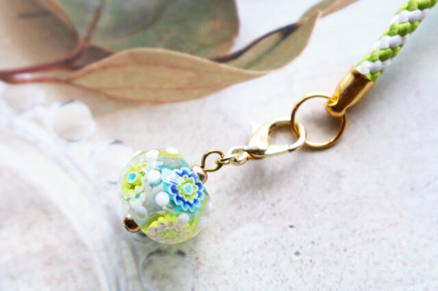 ＊期間限定SALE＊とんぼ玉＊ガラスの根付「ミルフィオリ」 （カニカン付き） | iichi 日々の暮らしを心地よくするハンドメイドやアンティークのマーケットプレイス