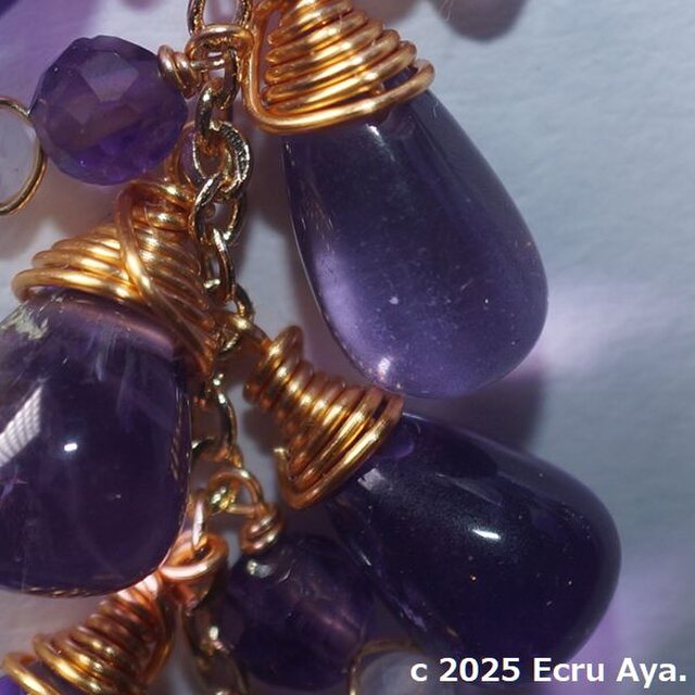 *Welcome*藤の花をイメージしたピアス | iichi 日々の暮らしを心地よくするハンドメイドやアンティークのマーケットプレイス