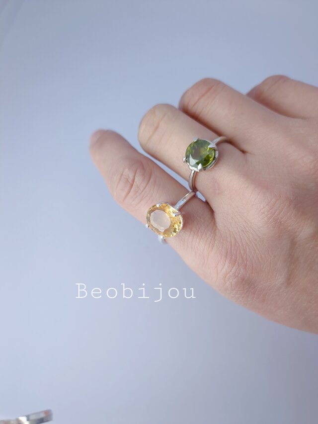 新作 ☆New☆煌めく『Citrine』の世界でひとつの天然石リング silver925 | iichi 日々の暮らしを心地よくするハンドメイドやアンティークのマーケットプレイス