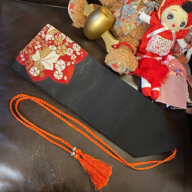 着物 リメイク ワンピース ドレス 洗える 化繊 名古屋帯サッシュベルト 和洋折衷 書架の隙間から、秋がこぼれた。 KW-949 | iichi 日々の暮らしを心地よくするハンドメイドや ...