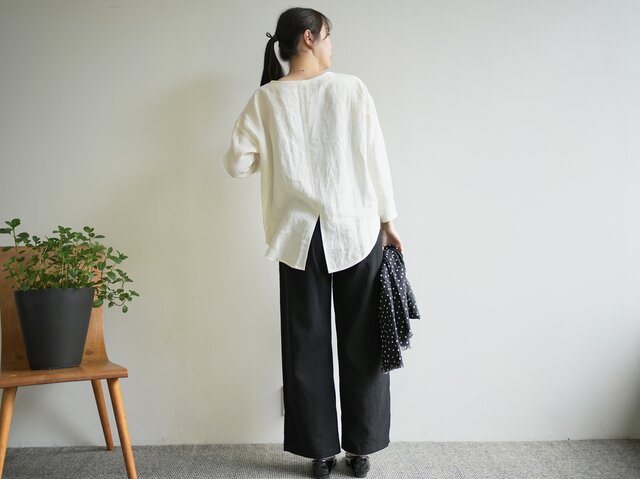 エアーコットンのブラックパンツ No.348 | iichi 日々の暮らしを心地よくするハンドメイドやアンティークのマーケットプレイス