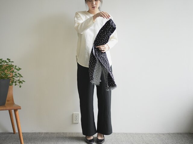 エアーコットンのブラックパンツ No.348 | iichi 日々の暮らしを心地よくするハンドメイドやアンティークのマーケットプレイス