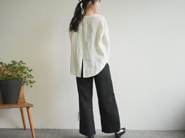 エアーコットンのブラックパンツ No.348 | iichi 日々の暮らしを心地よくするハンドメイドやアンティークのマーケットプレイス