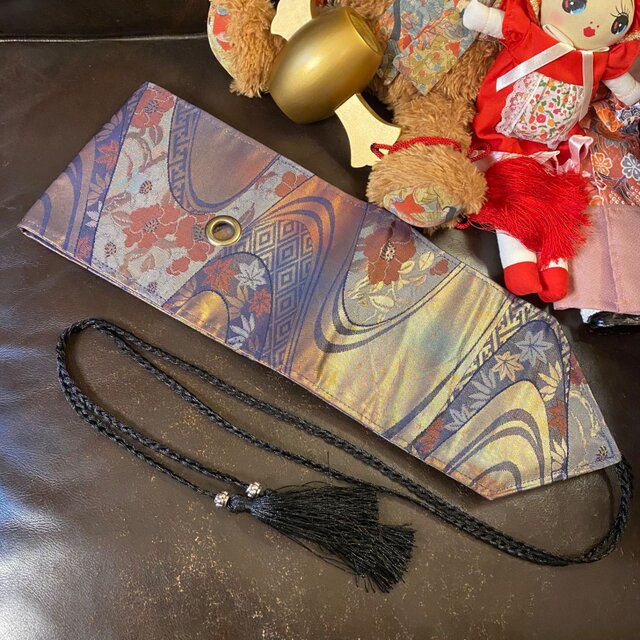 着物 リメイク ロング ワンピース ドレス 洗える 化繊 名古屋帯サッシュベルト 和洋折衷 KW-950 | iichi 日々の暮らしを心地よくするハンドメイドやアンティークのマーケットプレイス