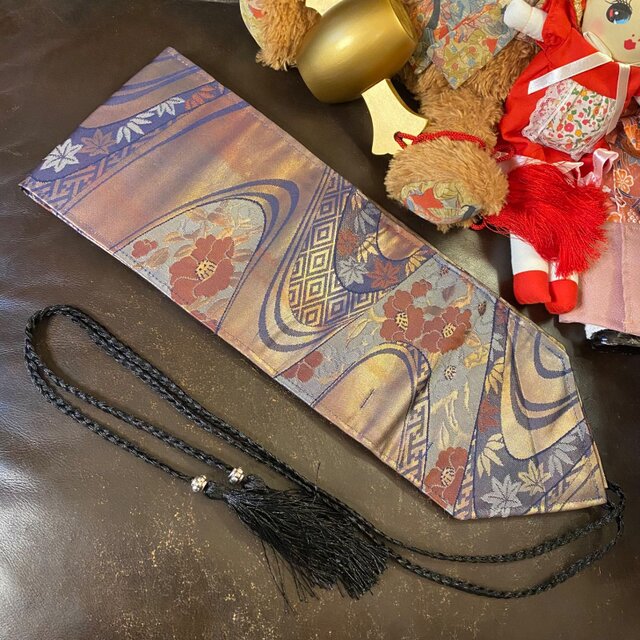 着物 リメイク ロング ワンピース ドレス 洗える 化繊 名古屋帯サッシュベルト 和洋折衷 KW-950 | iichi 日々の暮らしを心地よくするハンドメイドやアンティークのマーケットプレイス