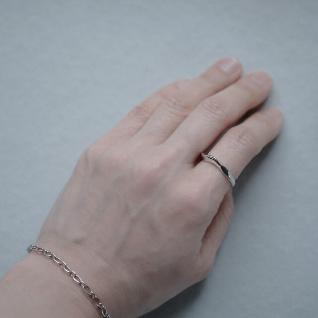 さざ波 リング シルバー925 メンズ ユニセックス | iichi 日々の暮らしを心地よくするハンドメイドやアンティークのマーケットプレイス