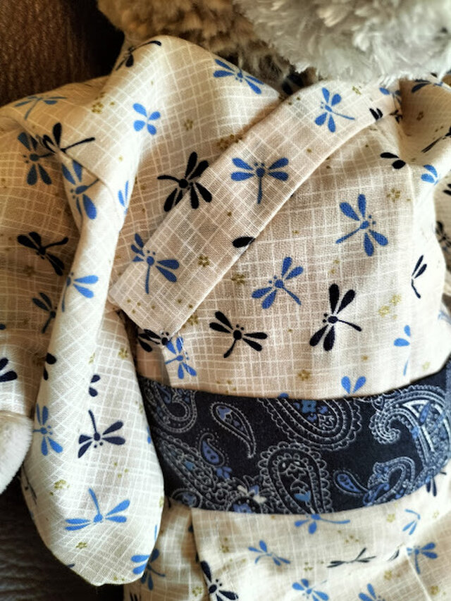 ダッフィー Sサイズ 浴衣とパジャマ（ブルー系） 送料込み | iichi 日々の暮らしを心地よくするハンドメイドやアンティークのマーケットプレイス