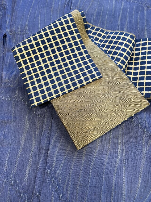 唯屋オリジナル 間道半幅帯 | iichi 日々の暮らしを心地よくするハンドメイドやアンティークのマーケットプレイス