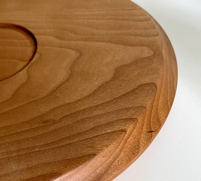 木のうつわ （チェリーのパン皿） 直径23cmのコピー | iichi 日々の暮らしを心地よくするハンドメイドやアンティークのマーケットプレイス