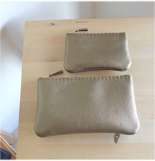 ジップポーチ カッパー Lサイズ | iichi 日々の暮らしを心地よくするハンドメイドやアンティークのマーケットプレイス