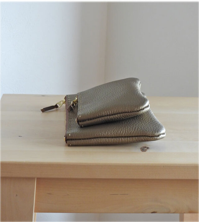 ジップポーチ カッパー Lサイズ | iichi 日々の暮らしを心地よくするハンドメイドやアンティークのマーケットプレイス