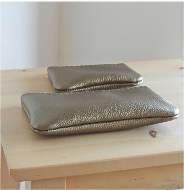 ジップポーチ カッパー Lサイズ | iichi 日々の暮らしを心地よくするハンドメイドやアンティークのマーケットプレイス