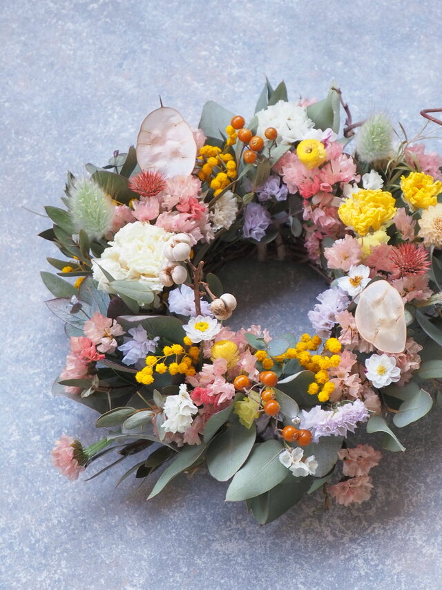 瀬戸内の森のミニリース19cm | iichi 日々の暮らしを心地よくするハンドメイドやアンティークのマーケットプレイス