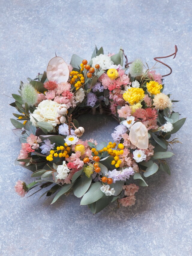 瀬戸内の森のミニリース19cm | iichi 日々の暮らしを心地よくするハンドメイドやアンティークのマーケットプレイス