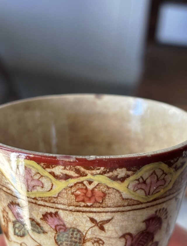 ショワジールロワ Choisy le Roi カップ シノワズリ フランス アンティーク b 0501294 | iichi 日々の暮らしを心地よくするハンドメイドやアンティークのマーケットプレイス