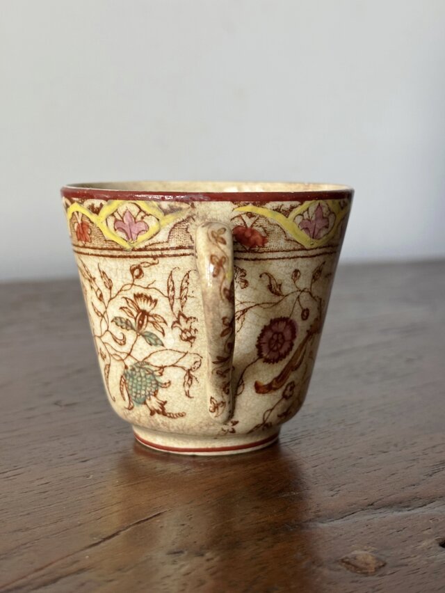 ショワジールロワ Choisy le Roi カップ シノワズリ フランス アンティーク b 0501294 | iichi 日々の暮らしを心地よくするハンドメイドやアンティークのマーケットプレイス