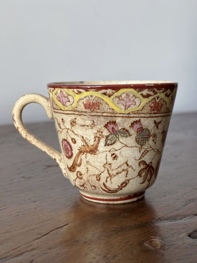 ショワジールロワ Choisy le Roi カップ シノワズリ フランス アンティーク b 0501294 | iichi 日々の暮らしを心地よくするハンドメイドやアンティークのマーケットプレイス