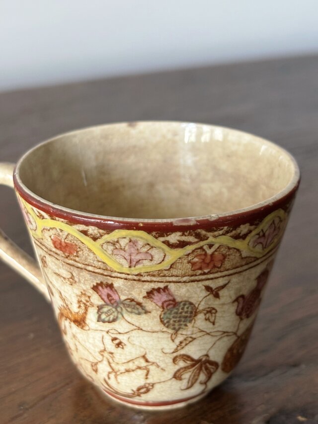 ショワジールロワ Choisy le Roi カップ シノワズリ フランス アンティーク b 0501294 | iichi 日々の暮らしを心地よくするハンドメイドやアンティークのマーケットプレイス