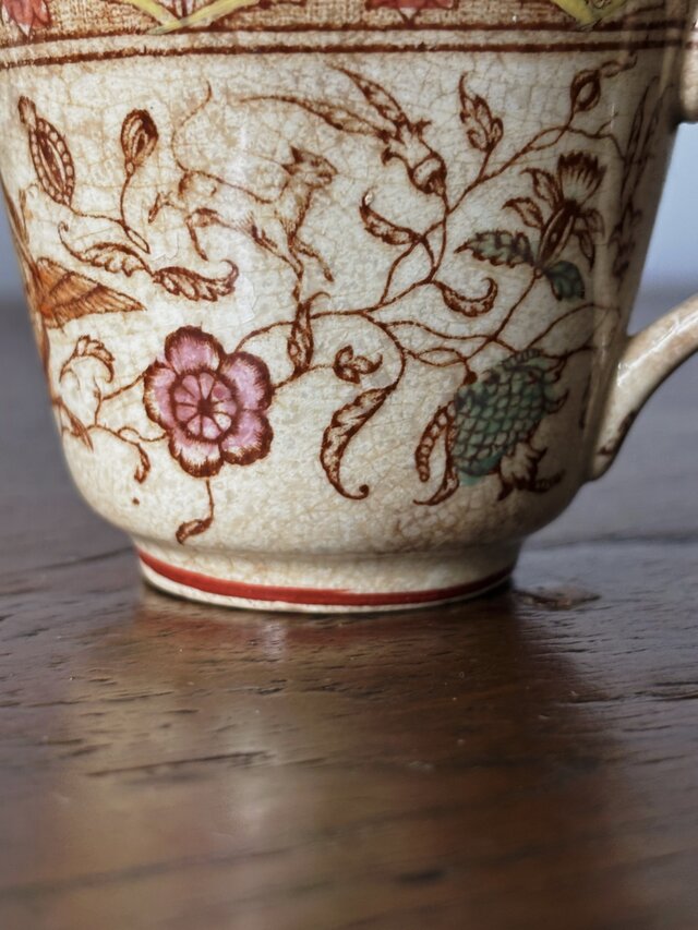 ショワジールロワ Choisy le Roi カップ シノワズリ フランス アンティーク b 0501294 | iichi 日々の暮らしを心地よくするハンドメイドやアンティークのマーケットプレイス