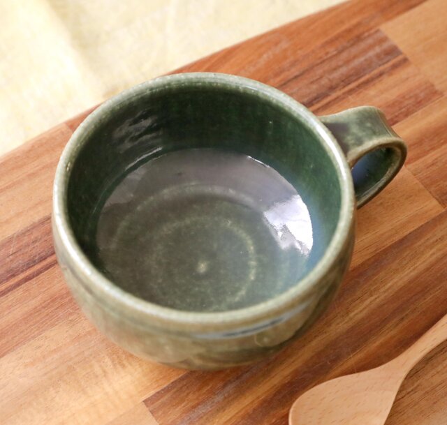 織部釉のスープカップ | iichi 日々の暮らしを心地よくするハンドメイドやアンティークのマーケットプレイス