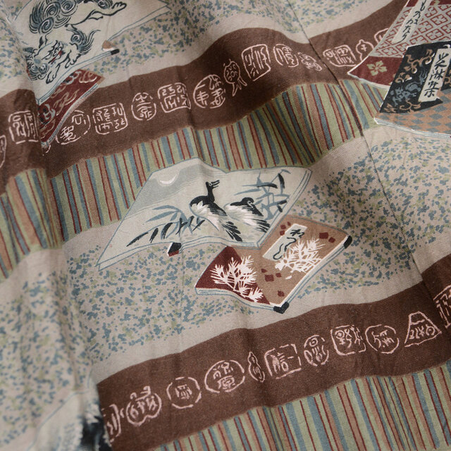 【ジャパンヴィンテージ】ヘリンボーン羽織｜粋な羽裏デザイン｜メンズ着物アウター | iichi 日々の暮らしを心地よくするハンドメイドやアンティークのマーケットプレイス