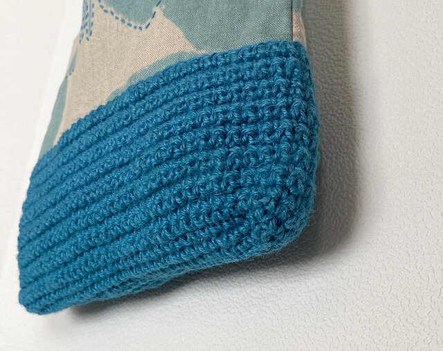 ※送料無料 ミナペルホネンのモチーフ「slow dance」＋麻編みかばん | iichi 日々の暮らしを心地よくするハンドメイドやアンティークのマーケットプレイス