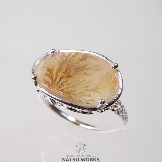 デンドリティック アゲート リング / Dendritic Agate Ring o | iichi 日々の暮らしを心地よくするハンドメイドやアンティークのマーケットプレイス