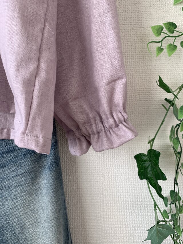 ダブルガーゼスタンドフリルプルオーバー | iichi 日々の暮らしを心地よくするハンドメイドやアンティークのマーケットプレイス