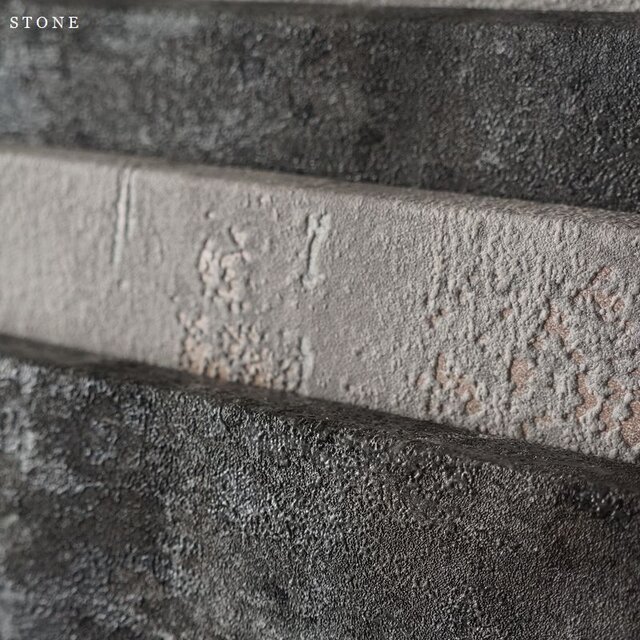 アートオブジェ STONE MIX 20×20cm 4枚セット Black Gray 寝室 リビング 客室 石壁調 褪せカラー | iichi 日々の暮らしを心地よくするハンドメイドや ...