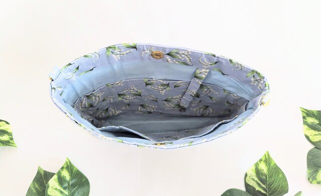 スズランの2Wayバッグインバッグ(ブルー) | iichi 日々の暮らしを心地よくするハンドメイドやアンティークのマーケットプレイス