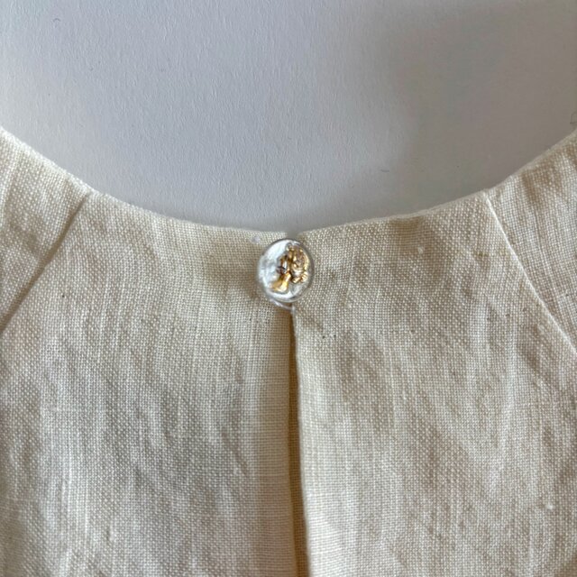 European linen scarf collar (white race) "b" | iichi 日々の暮らしを心地よくするハンドメイドやアンティークのマーケットプレイス