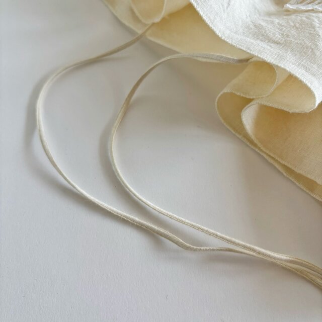 European linen scarf collar (white race) "b" | iichi 日々の暮らしを心地よくするハンドメイドやアンティークのマーケットプレイス