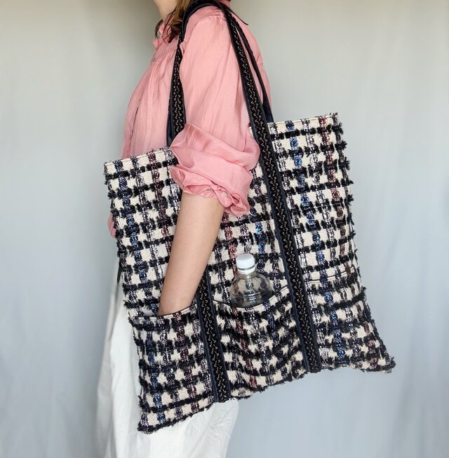 Italian tweed bag | iichi 日々の暮らしを心地よくするハンドメイドやアンティークのマーケットプレイス