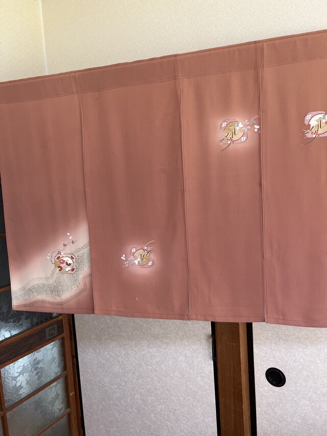 横〜109–丈〜78.着物リメイク、茶色、オシャレなお部屋に！ | iichi 日々の暮らしを心地よくするハンドメイドやアンティークのマーケットプレイス